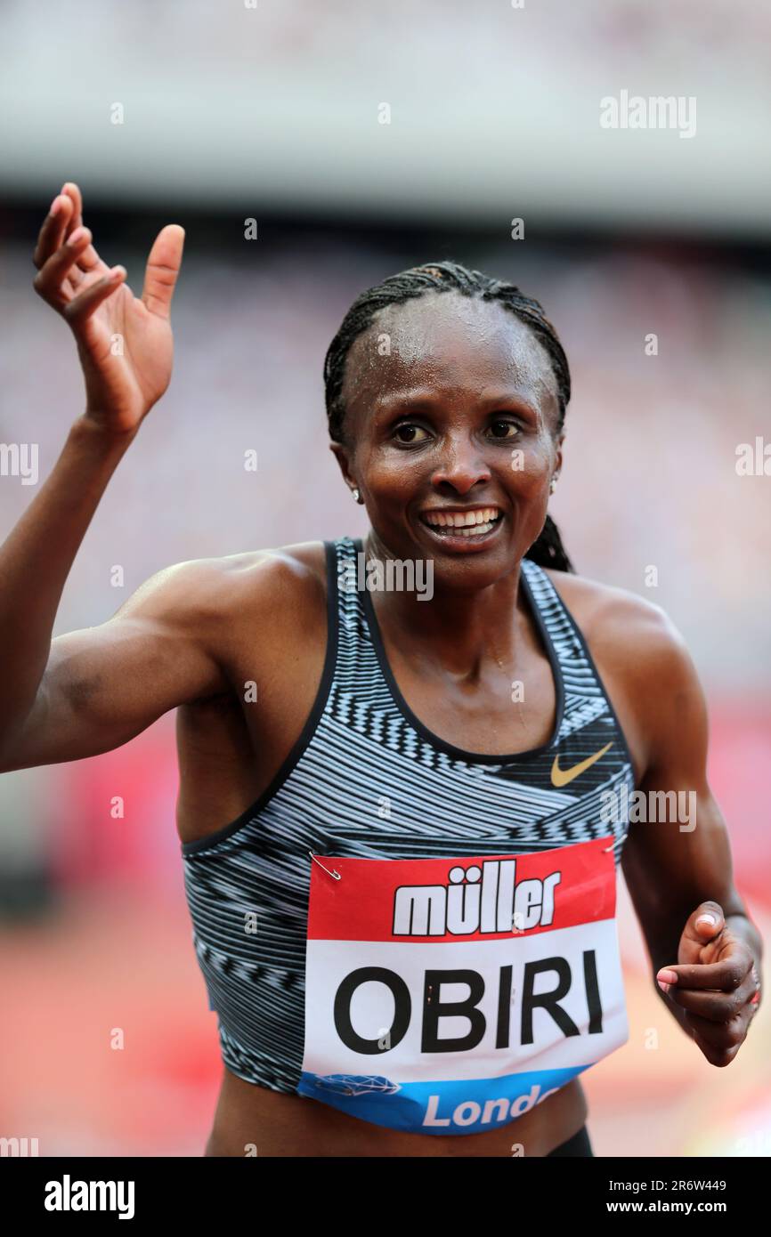 Hellen OBIRI (Kenya) winner of the Women's 5000m Final at the 2019 ...