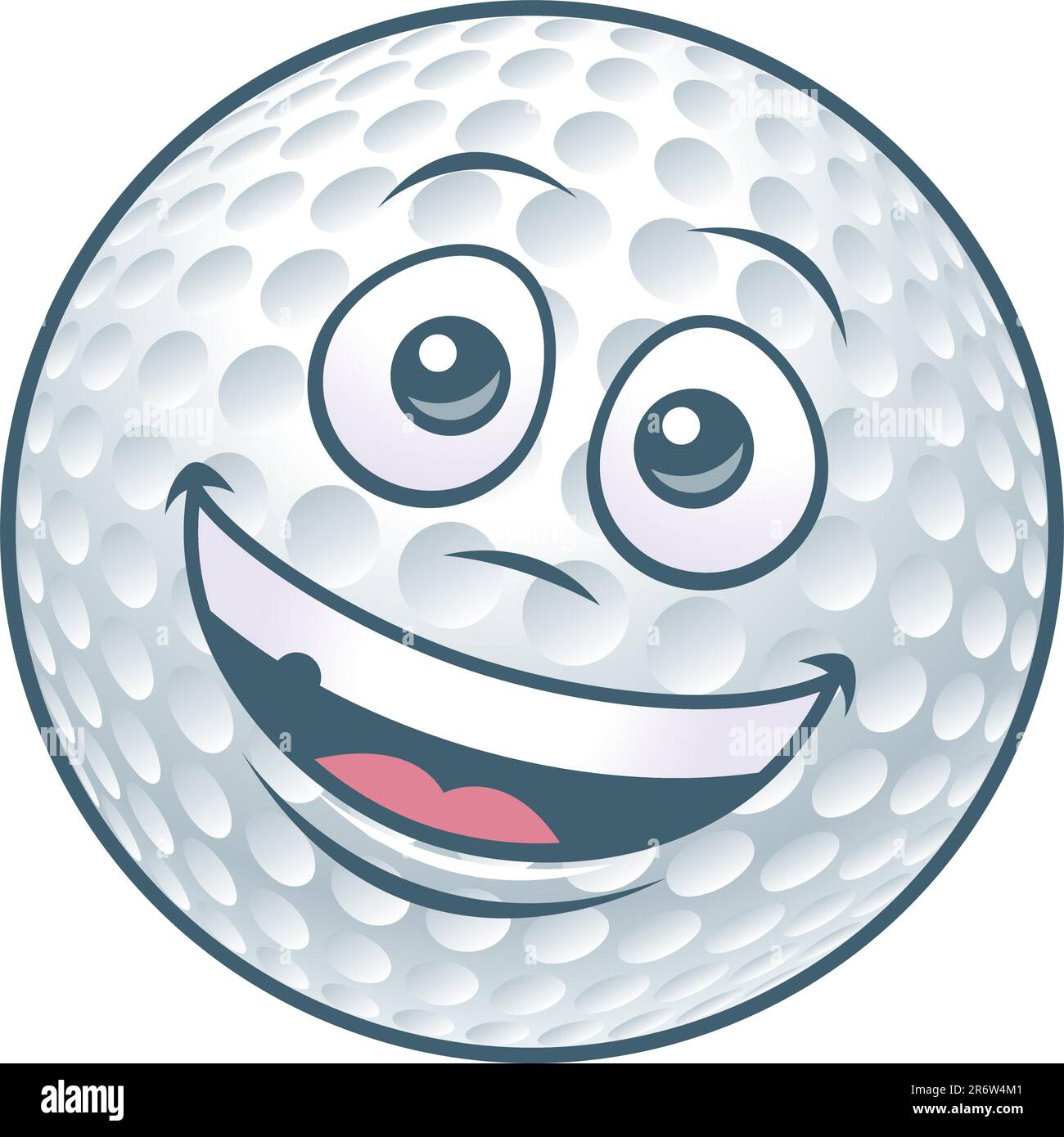 Vector illustration of a cartoon golf ball character Stock Vector Image ...