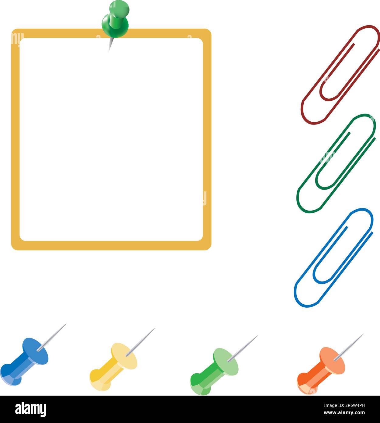 Metal and plastic paper clips Stock Vector Images - Alamy