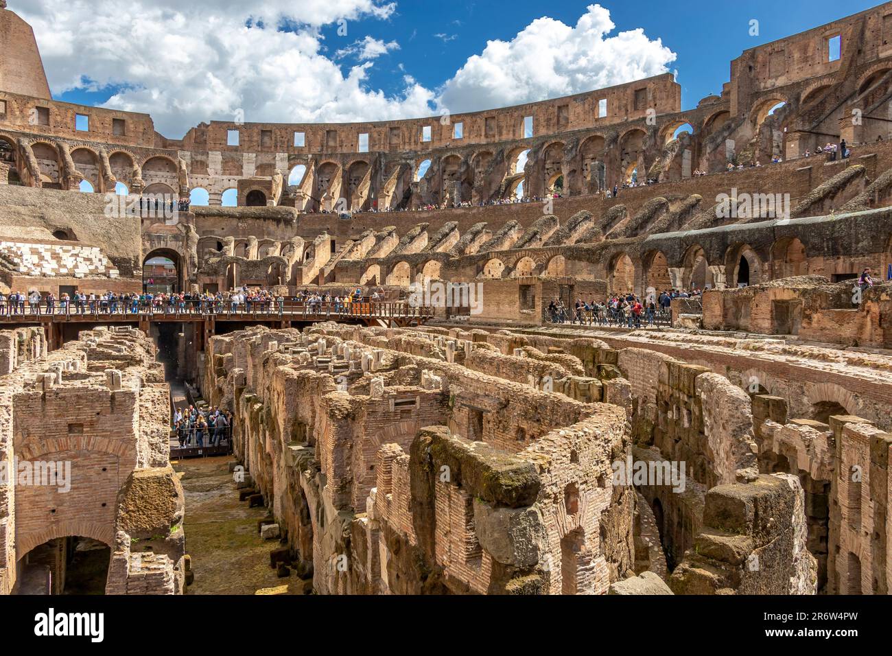People visiting the Colosseum in Rome in the centre of Rome, the ...