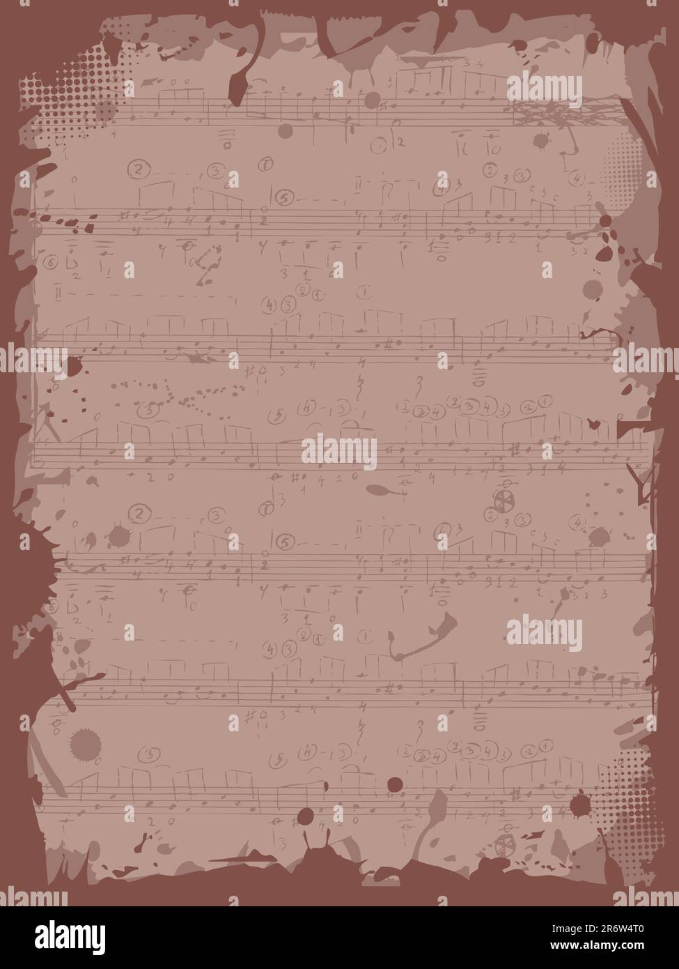 Musical notes border hi-res stock photography and images - Alamy