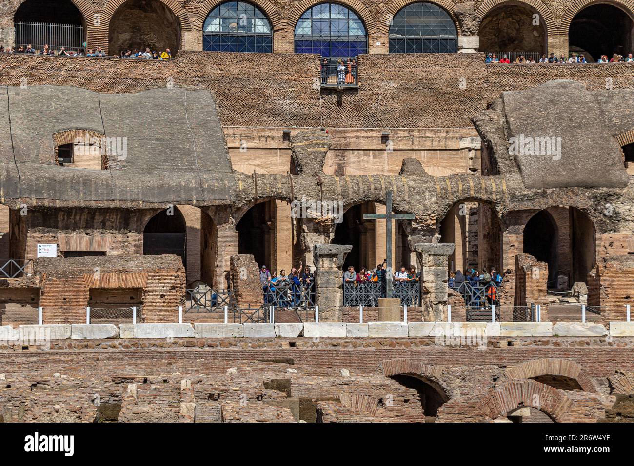 People visiting the Colosseum in Rome in the centre of Rome, the ...