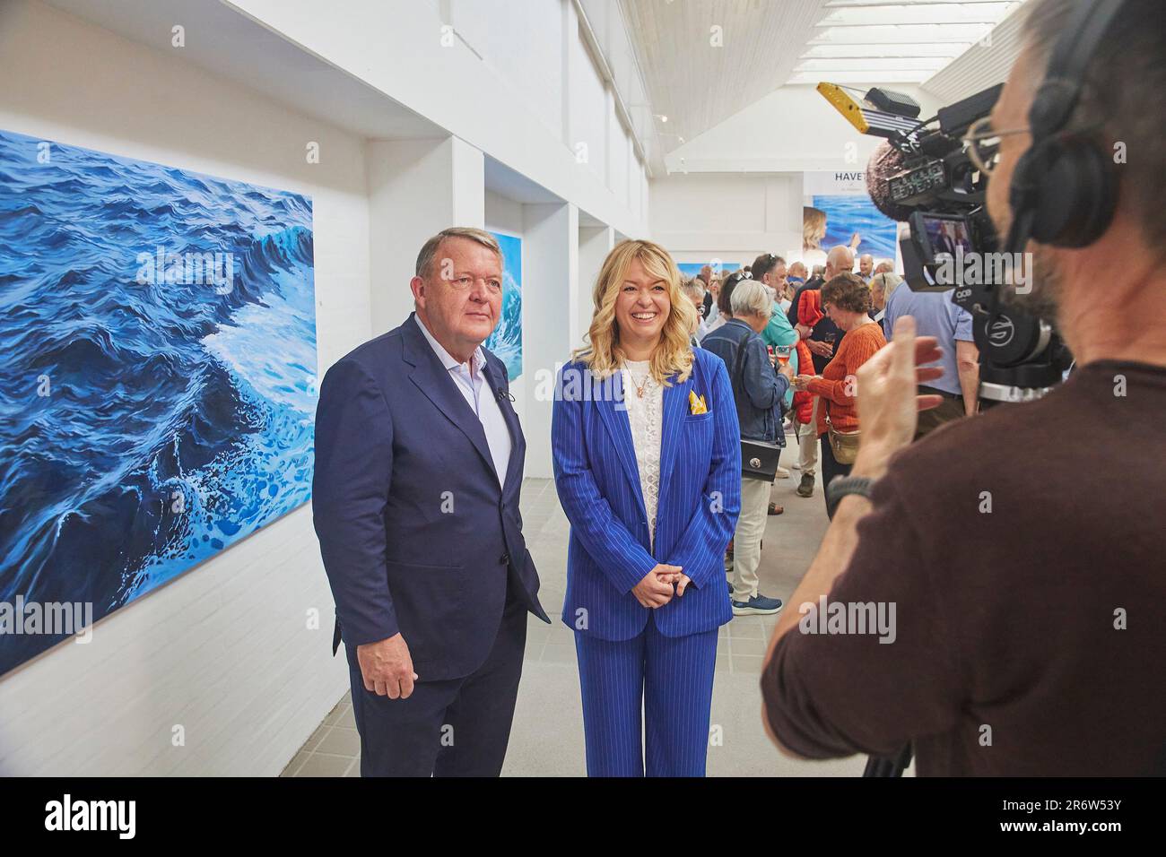 Skagen, Denmark, May, 2023: Lars Rasmussen in the art gallery Stock ...