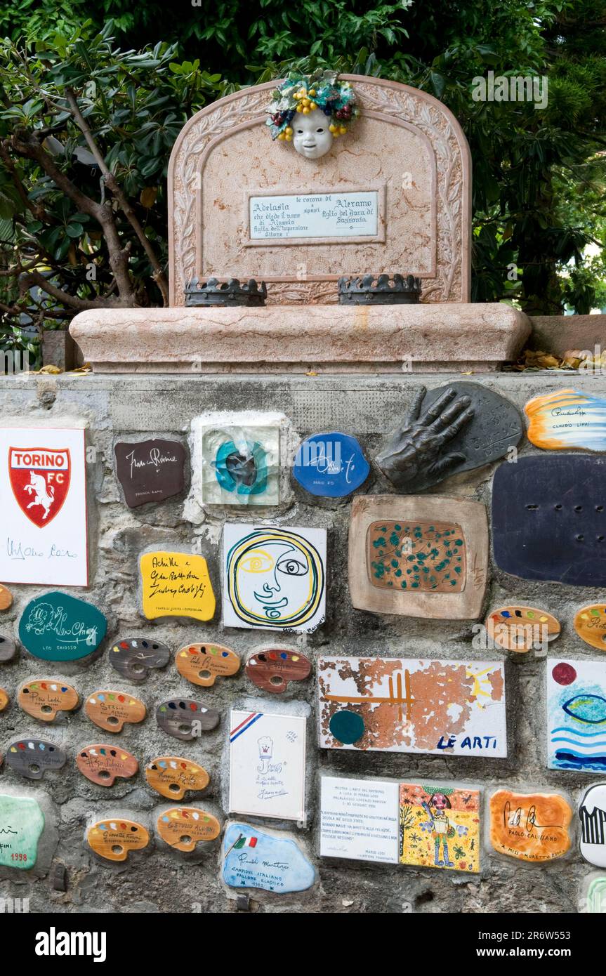 Wall, Little Wall of, Little Wall of, Alassio, Italian Riviera, Liguria ...