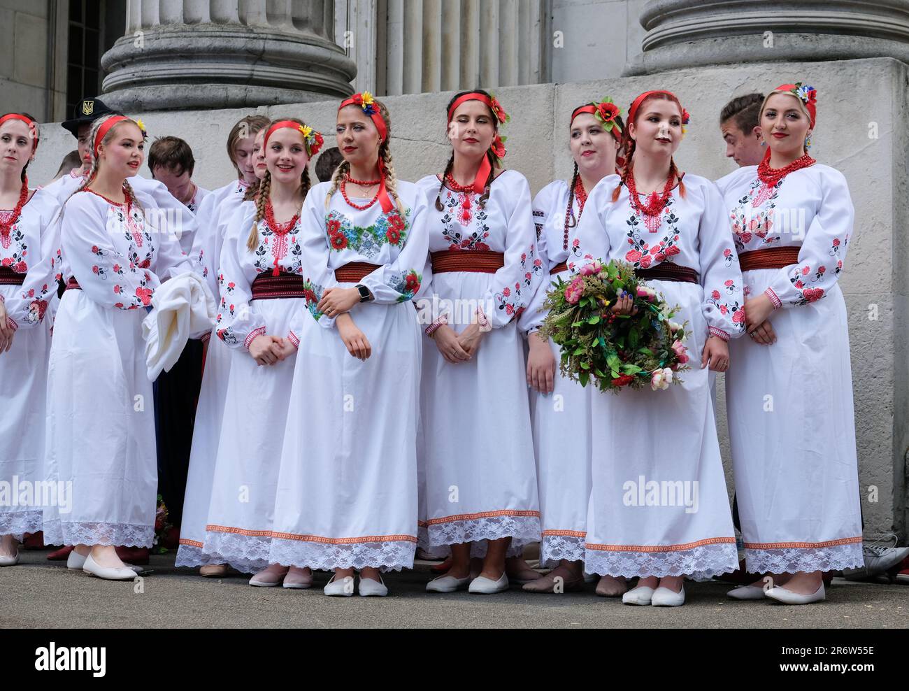 London, UK. 11th June 2023. Ukrainian people take part in the London ...