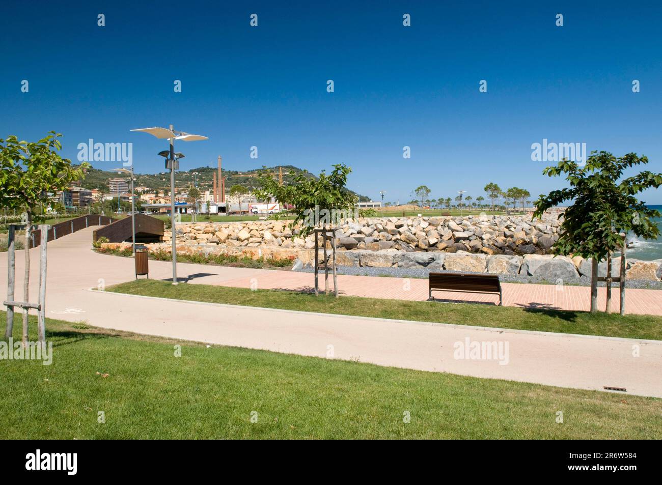 Promenade, Oneglia, Imperia, Italian Riviera, Liguria, Italy Stock ...