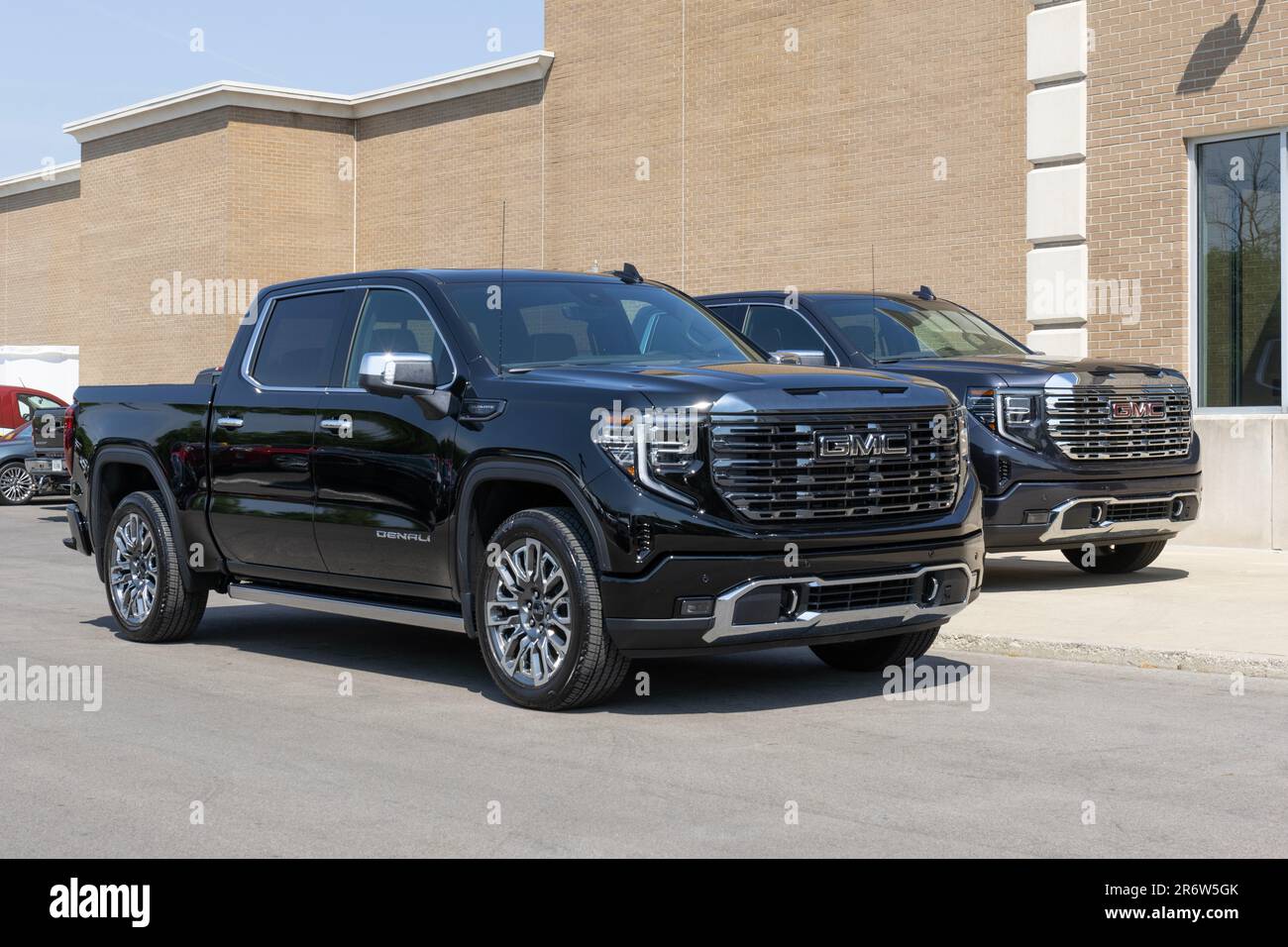 Carmel - June 10, 2023: GMC Sierra 1500 pickup display at a dealership ...