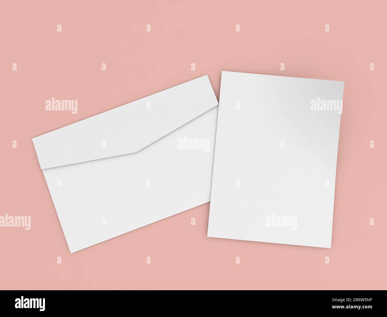 Paper Envelope And Sheet Of A4 Paper On A Pink Background 3d Render paper-envelope-and-sheet-of-a4-paper-on-a-pink-background-3d-render