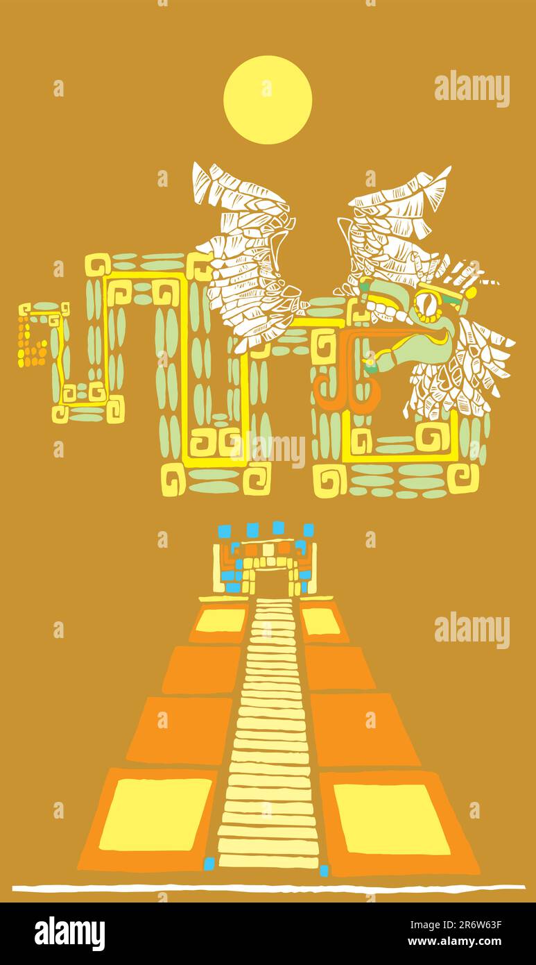 Mayan sun god Stock Vector Images - Alamy