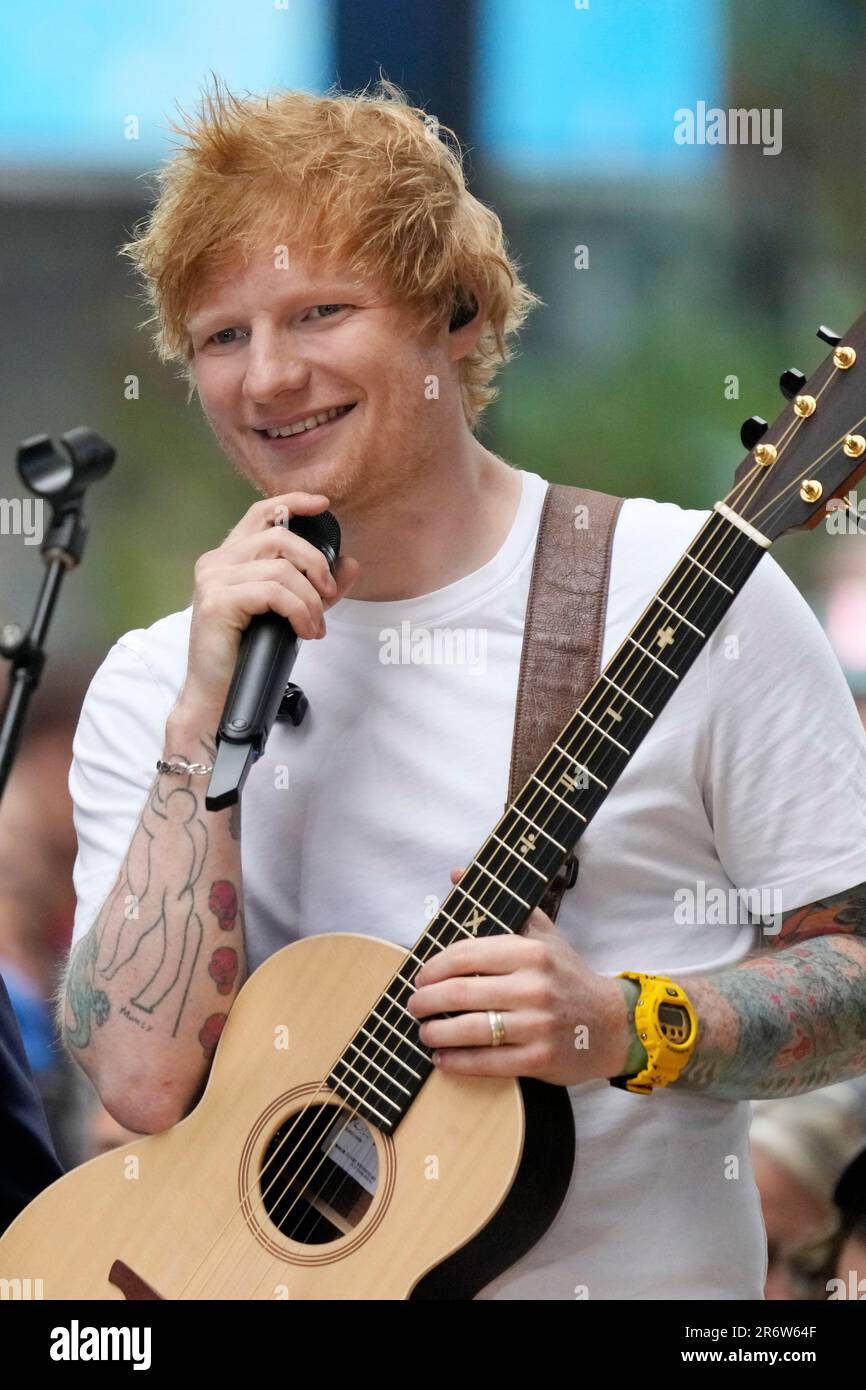Ed Sheeran performs on NBC's "Today" show at Rockefeller Plaza on ...