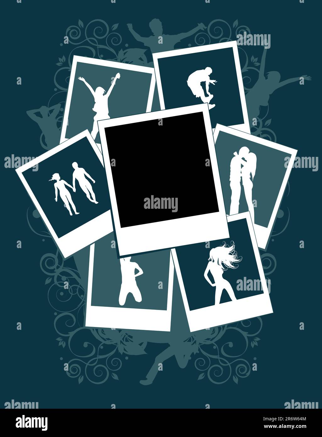 Collage of photos. Template. Insert your picture into framev Stock ...