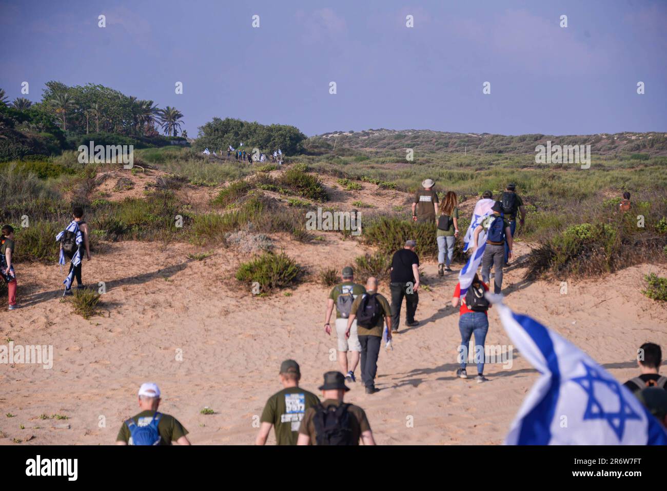 Caesarea, Israel. 11th June, 2023. Israeli reservist members of the ...