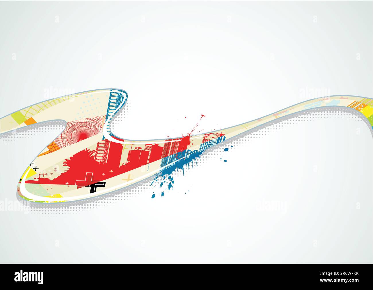 Vector illustration of urban Colorful and funky background design Stock ...