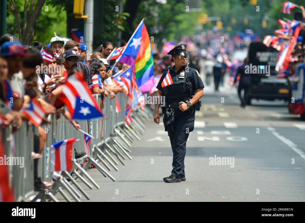 New York City, United States. 11th June, 2023. NYPD Officer on duty on ...