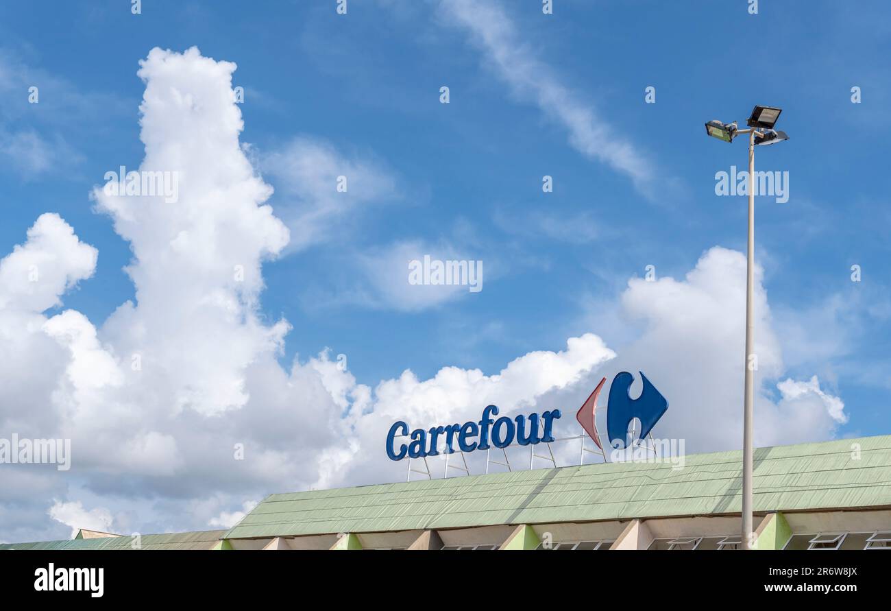 Sa Coma, Spain; may 19 2023: Main facade of the multinational ...