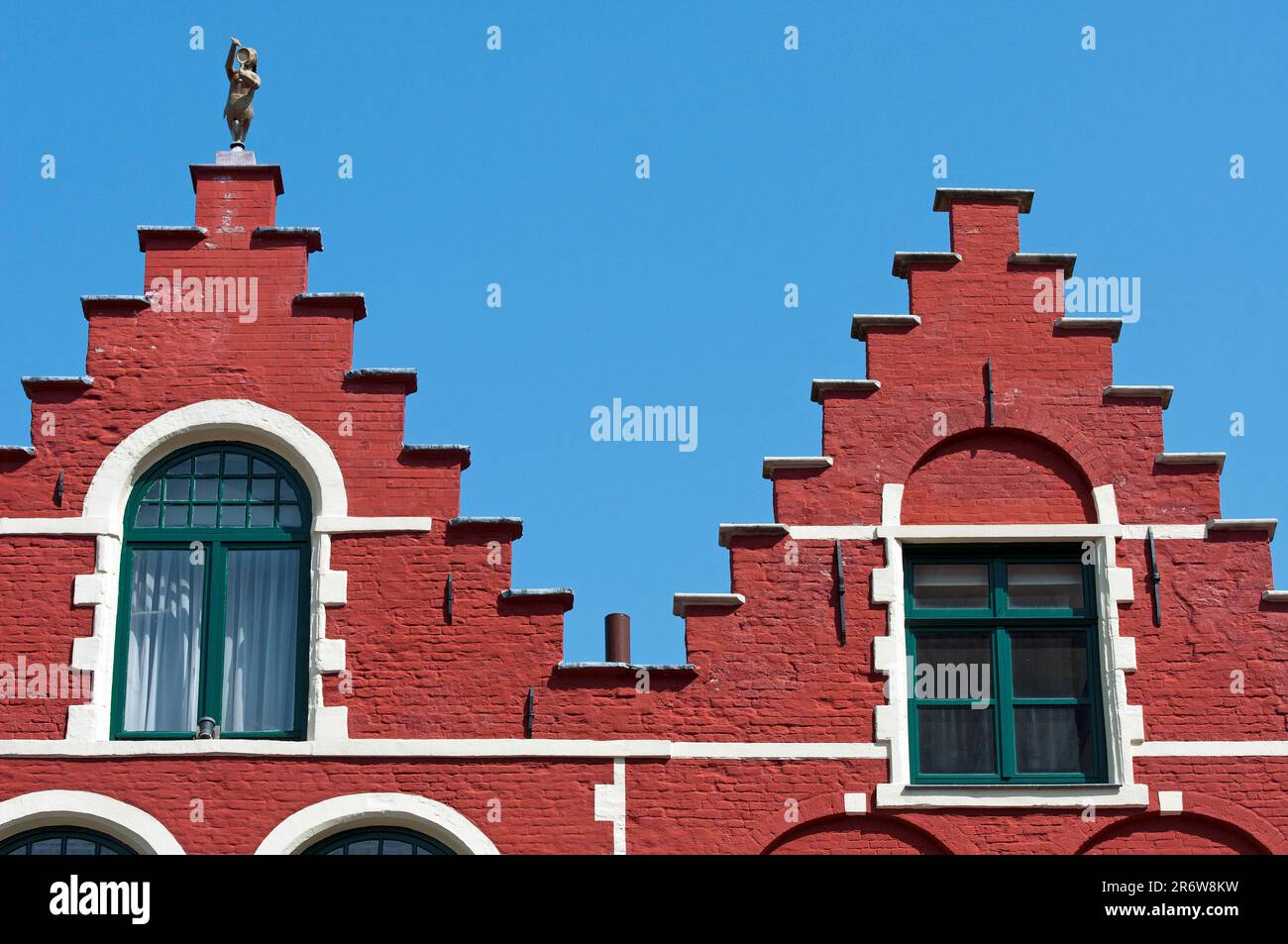 Traditional flemish architecture in Bruges, Flanders, Belgium Stock ...