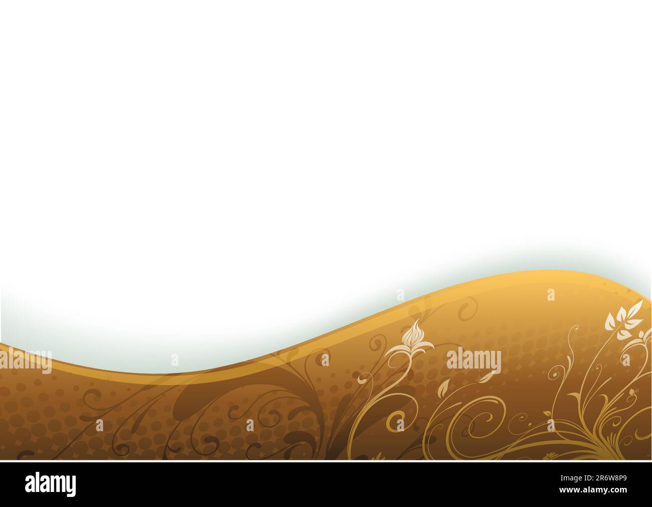Vector illustration of brown style floral abstract background Stock ...