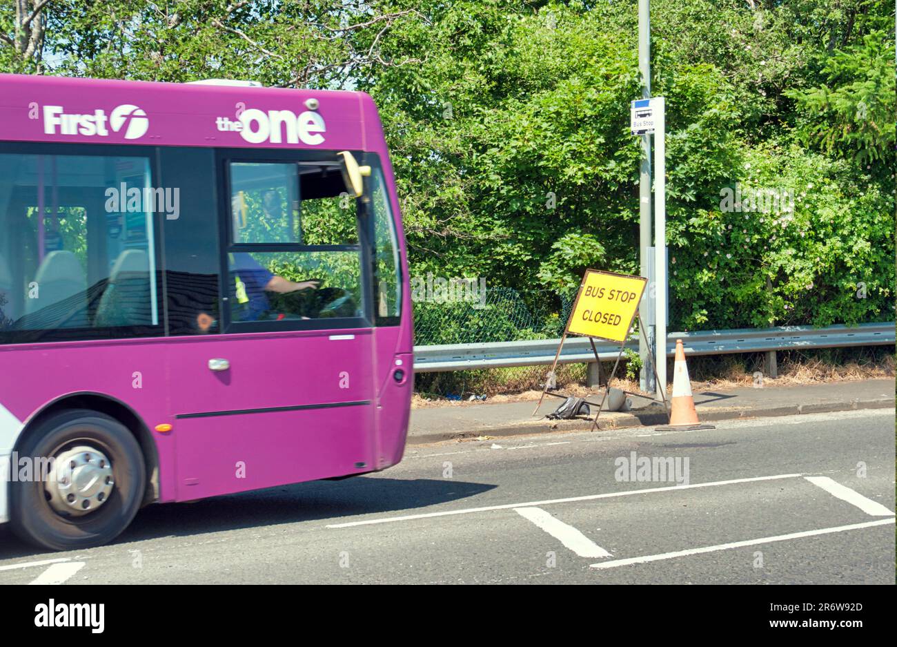Temporary bus stops hi-res stock photography and images - Alamy