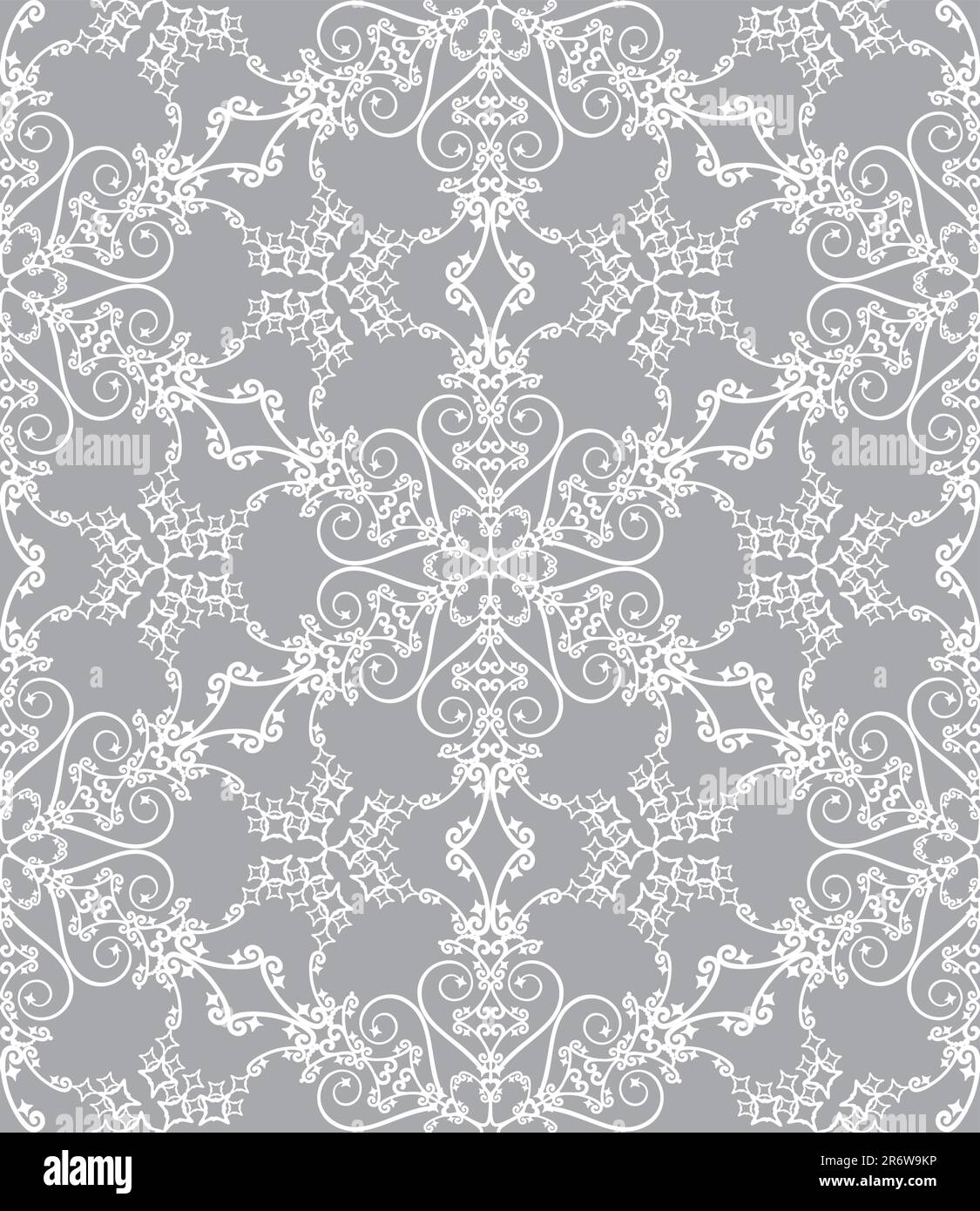 Seamless snowflake pattern on silver background. Available in vector ...