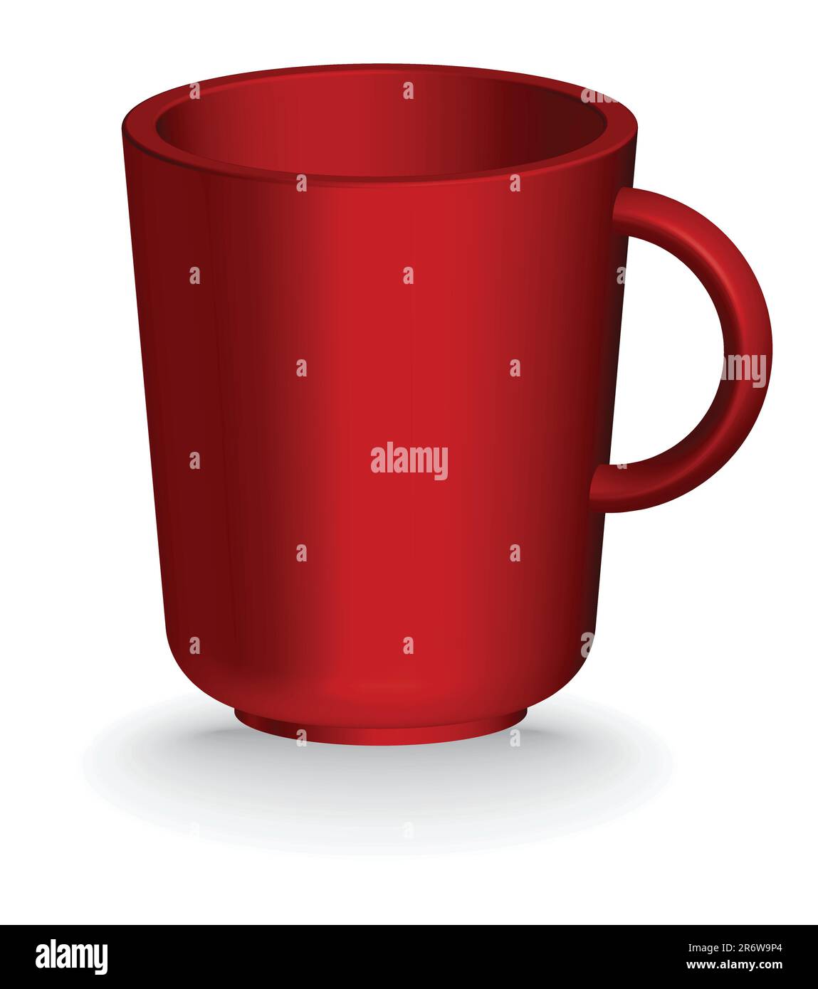 red coffe or tea cup - vector illustration Stock Vector Image & Art - Alamy