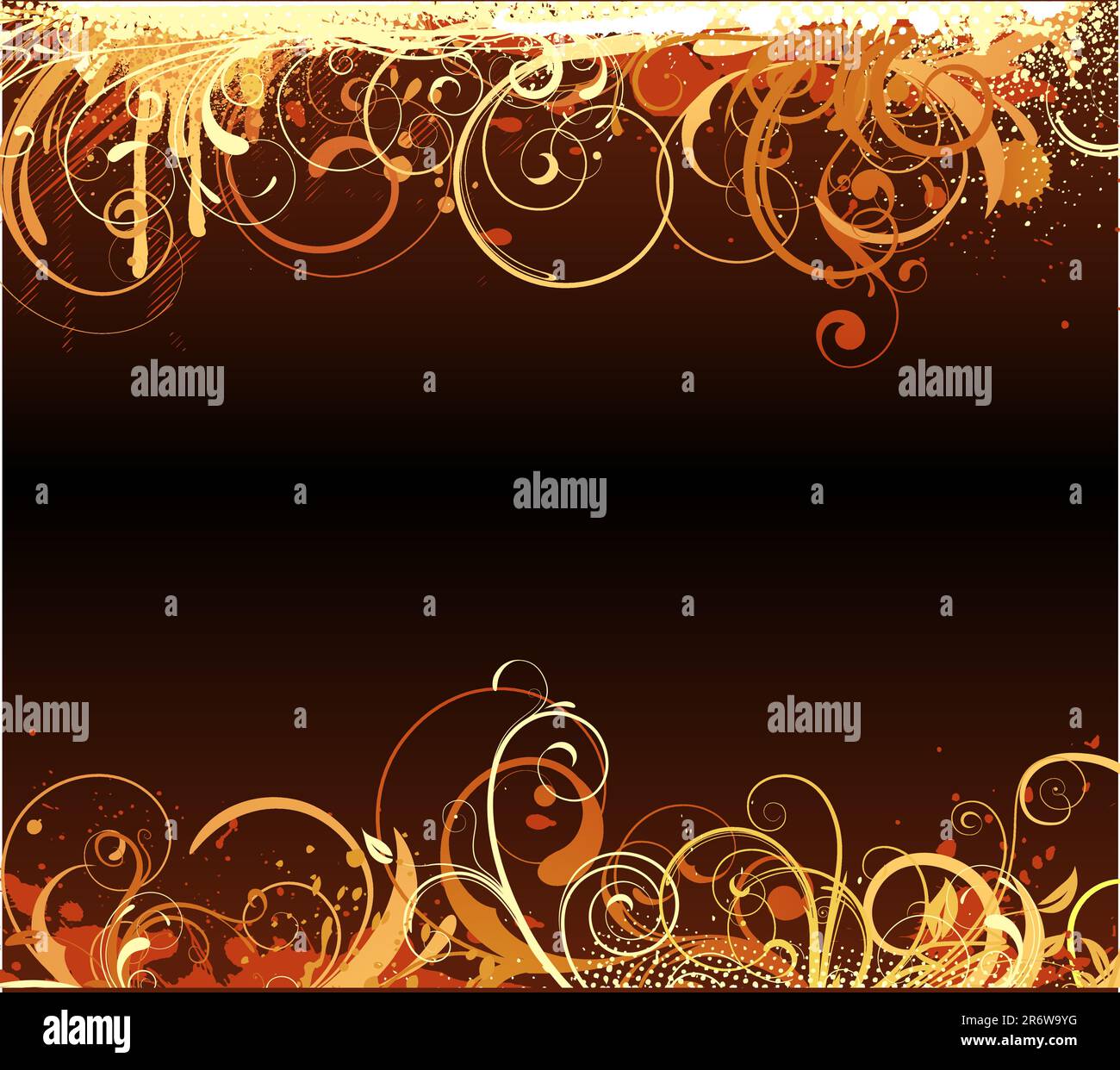 Vector illustration of brown funky Grunge futuristic background with ...