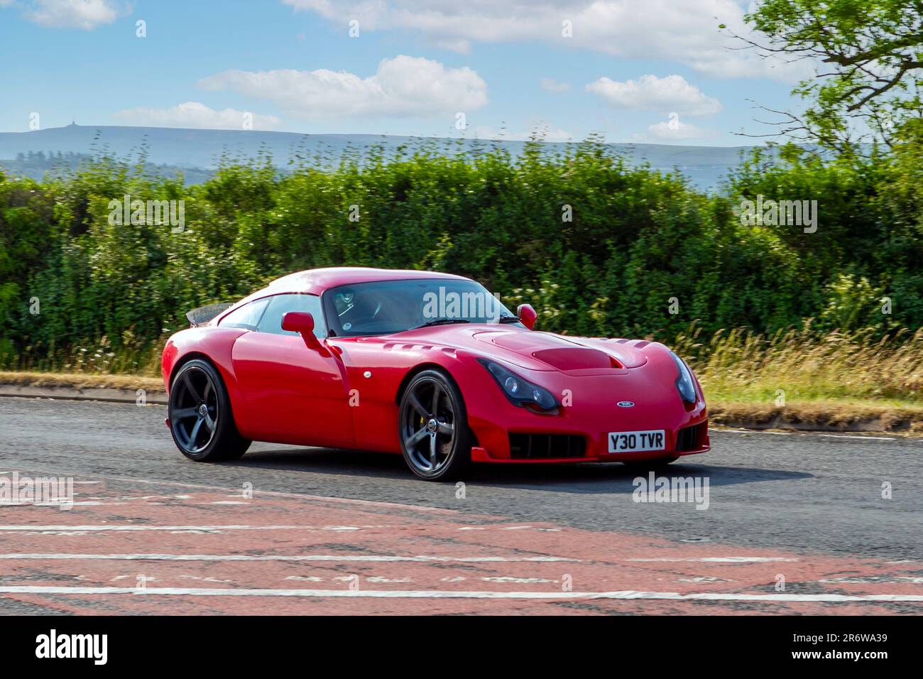 2005 TVR Sagaris Red Car Coupe at the Classic & Performance Motor Show ...