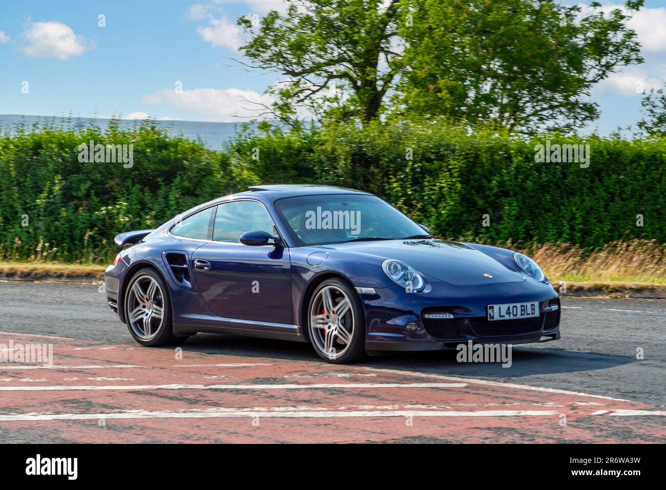 A Porsche 911 Turbo Blue Car Coupe Petrol at the Classic & Performance ...