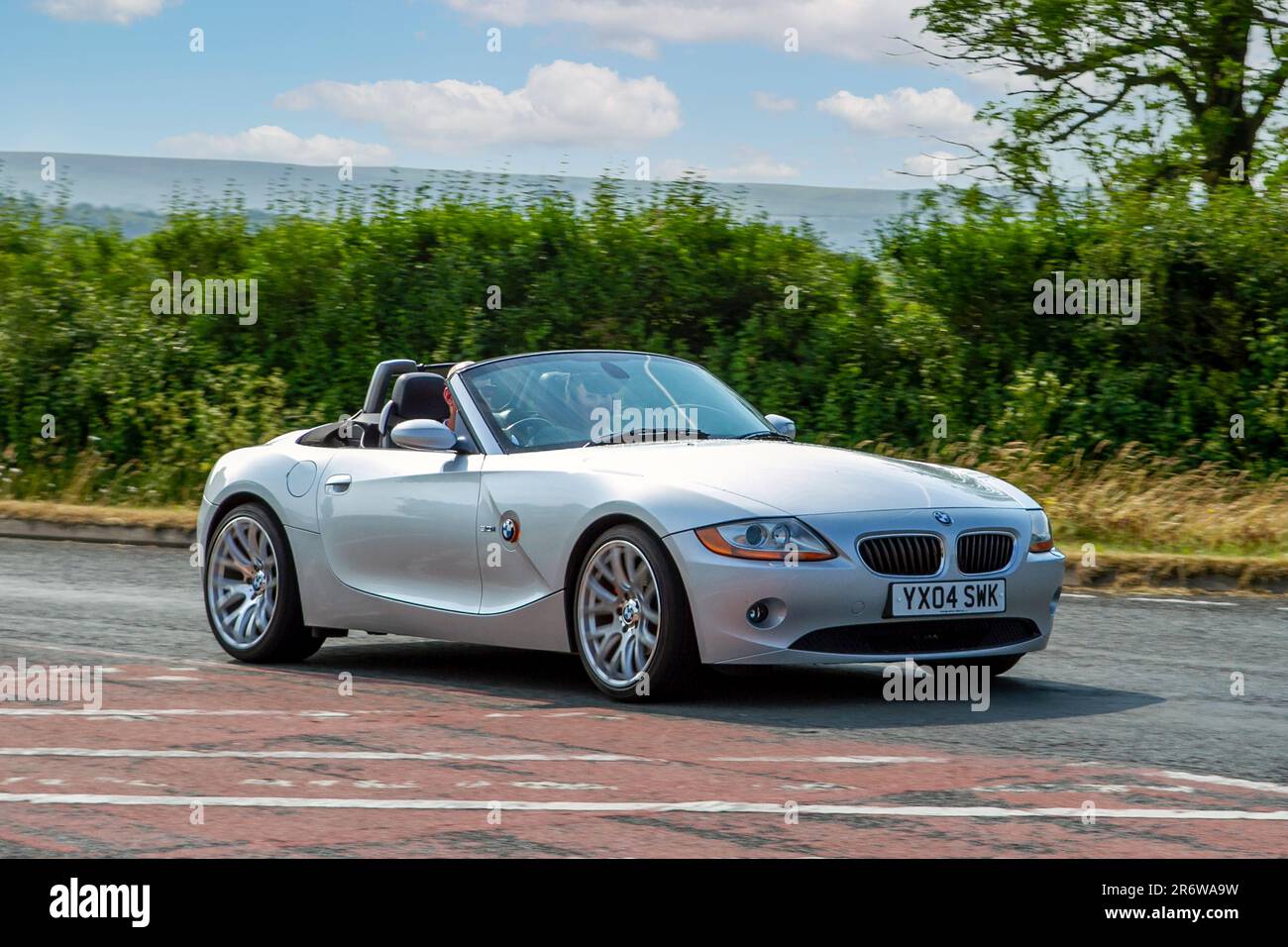 2004 White BMW Z4 3.0i SE cabriolet at the Classic & Performance Motor Show at Hoghton Tower ...