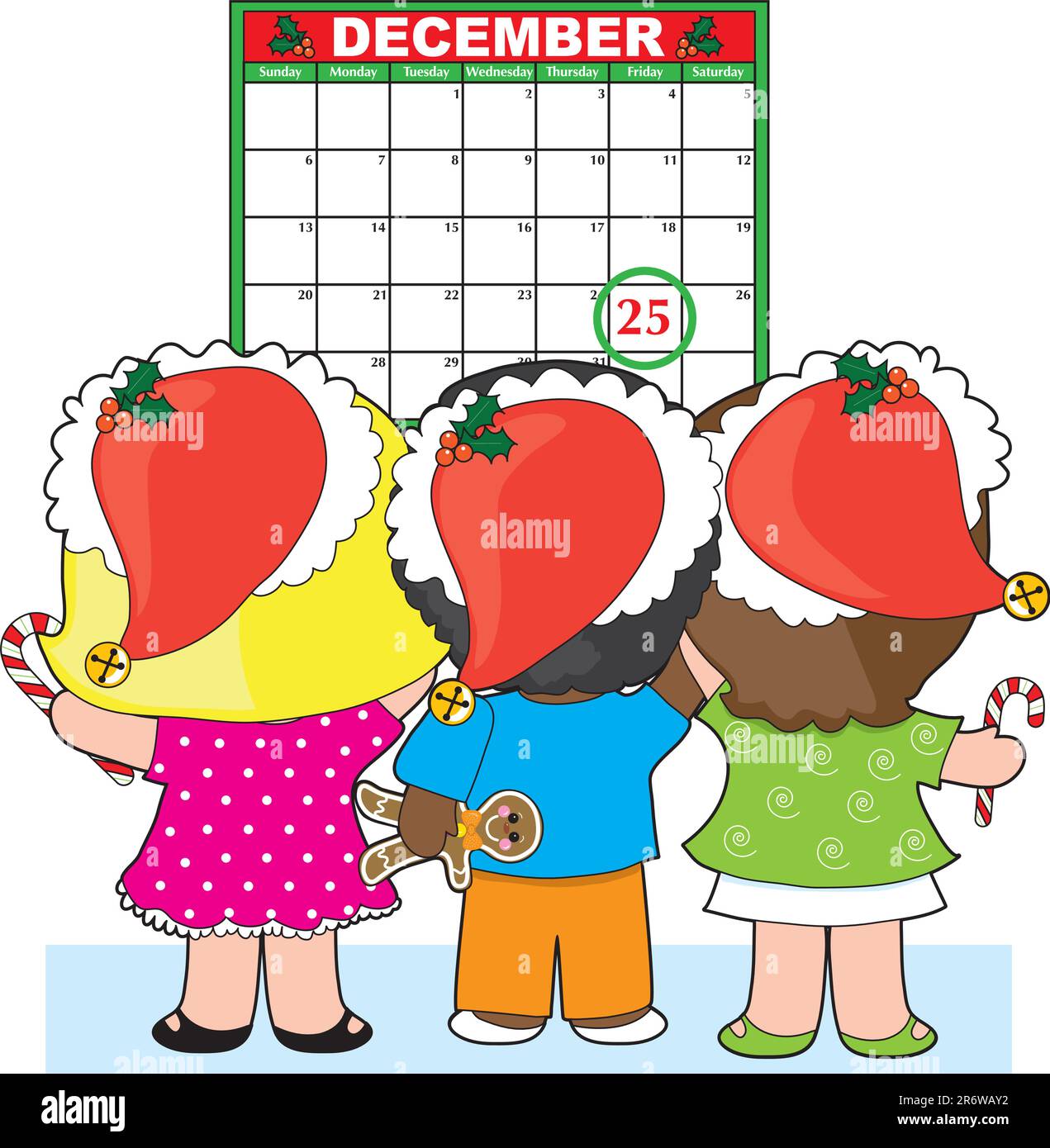 Child calendar christmas Stock Vector Images - Alamy