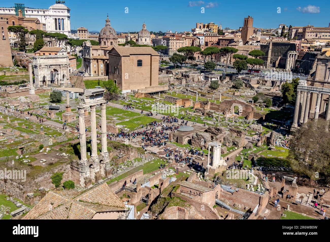 The Roman Forum located at the centre of the ancient city of Rome from ...