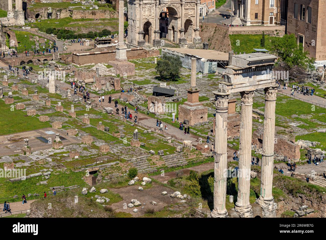 The Roman Forum located at the centre of the ancient city of Rome from ...