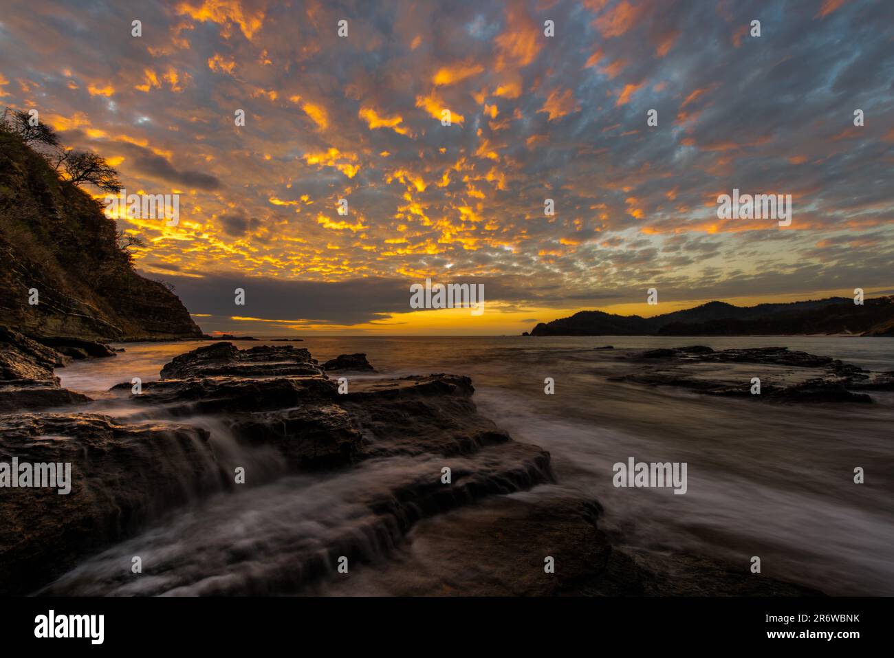 Sunset Ocean Rocks Sunset On Coir Rocks Of
