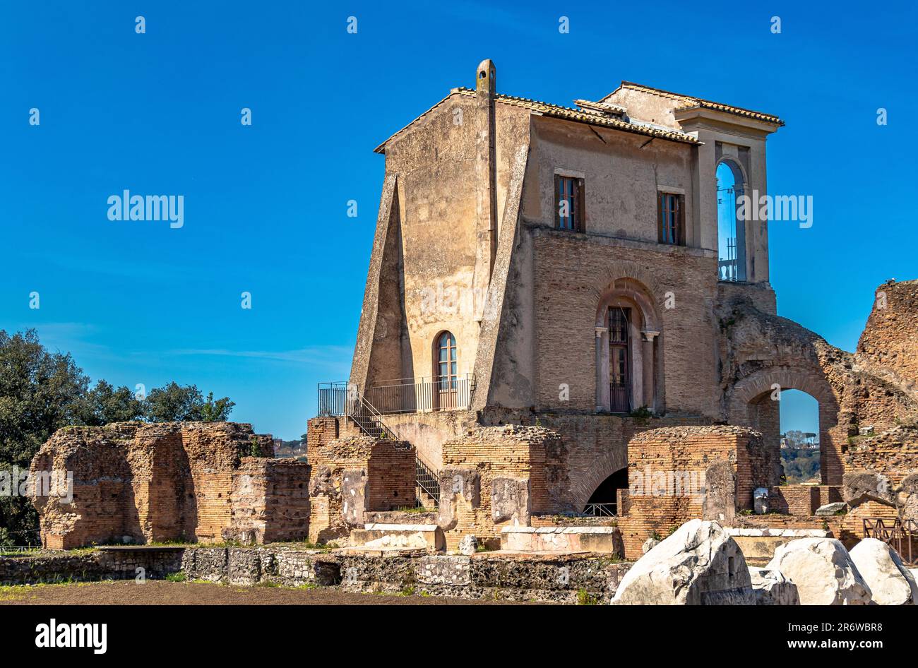 The Casina Farnese and remains of the Domus Flavia (Flavian Palace) on ...