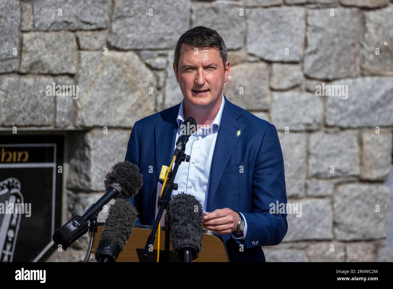 Sinn Fein MP John Finucane speaking at a controversial IRA memorial ...
