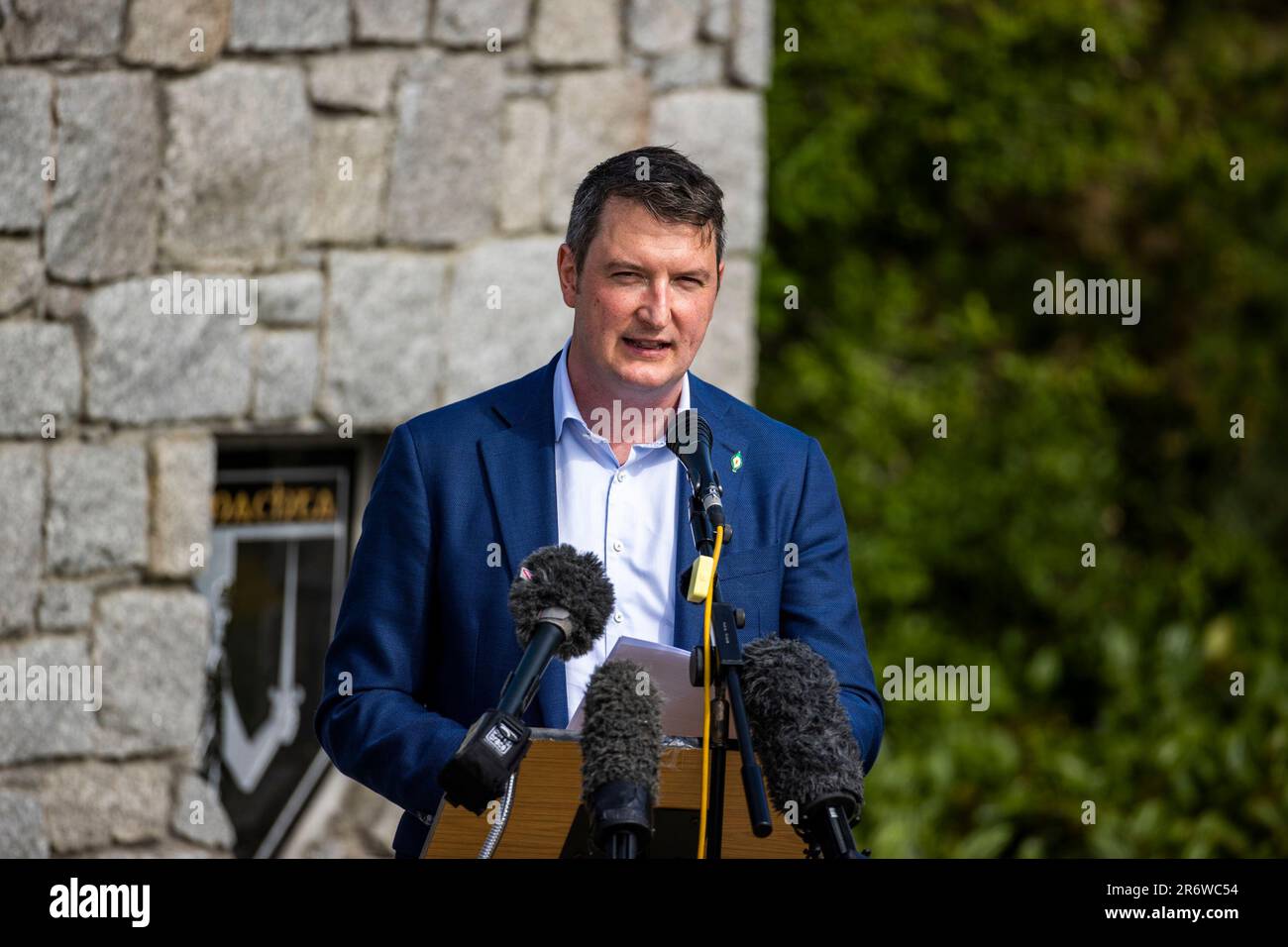 Sinn Fein MP John Finucane speaking at a controversial IRA memorial ...