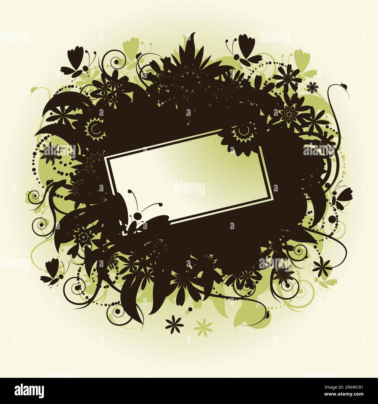 Floral frame, summer illustration Stock Vector Image & Art - Alamy