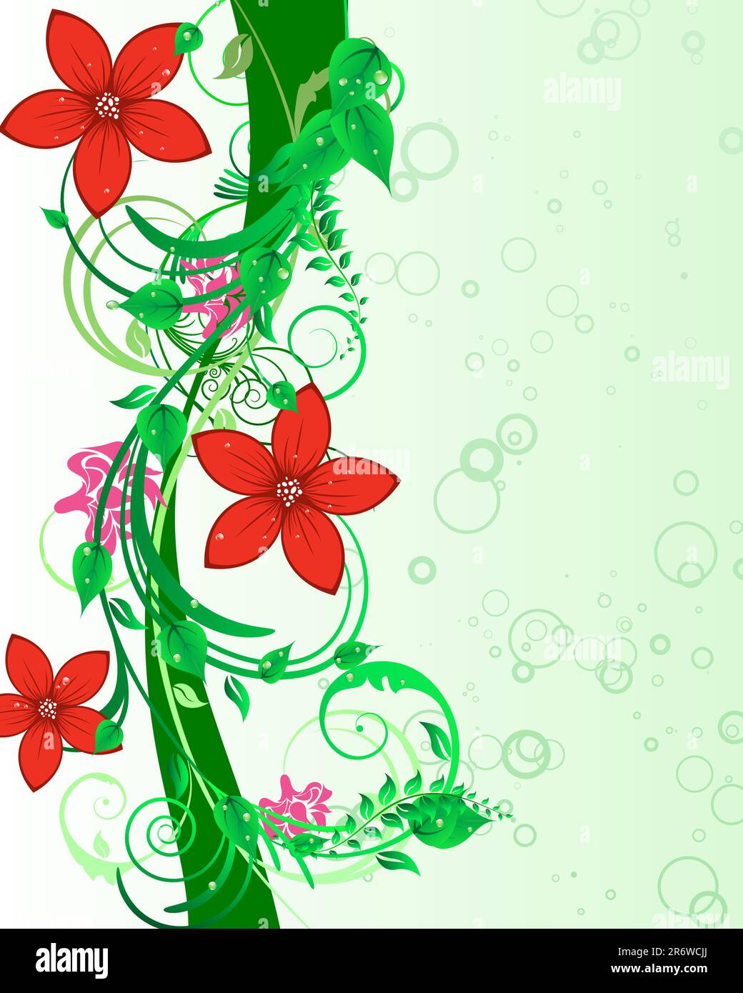 Floral background for design use. Vector illustration Stock Vector ...