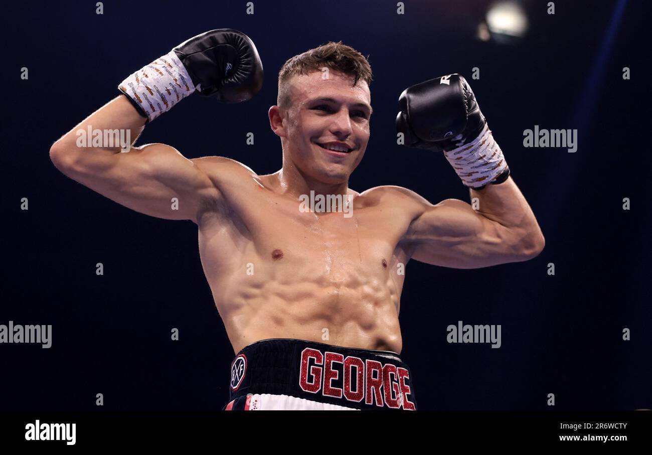 George Liddard poses after victory in the International Middleweight ...