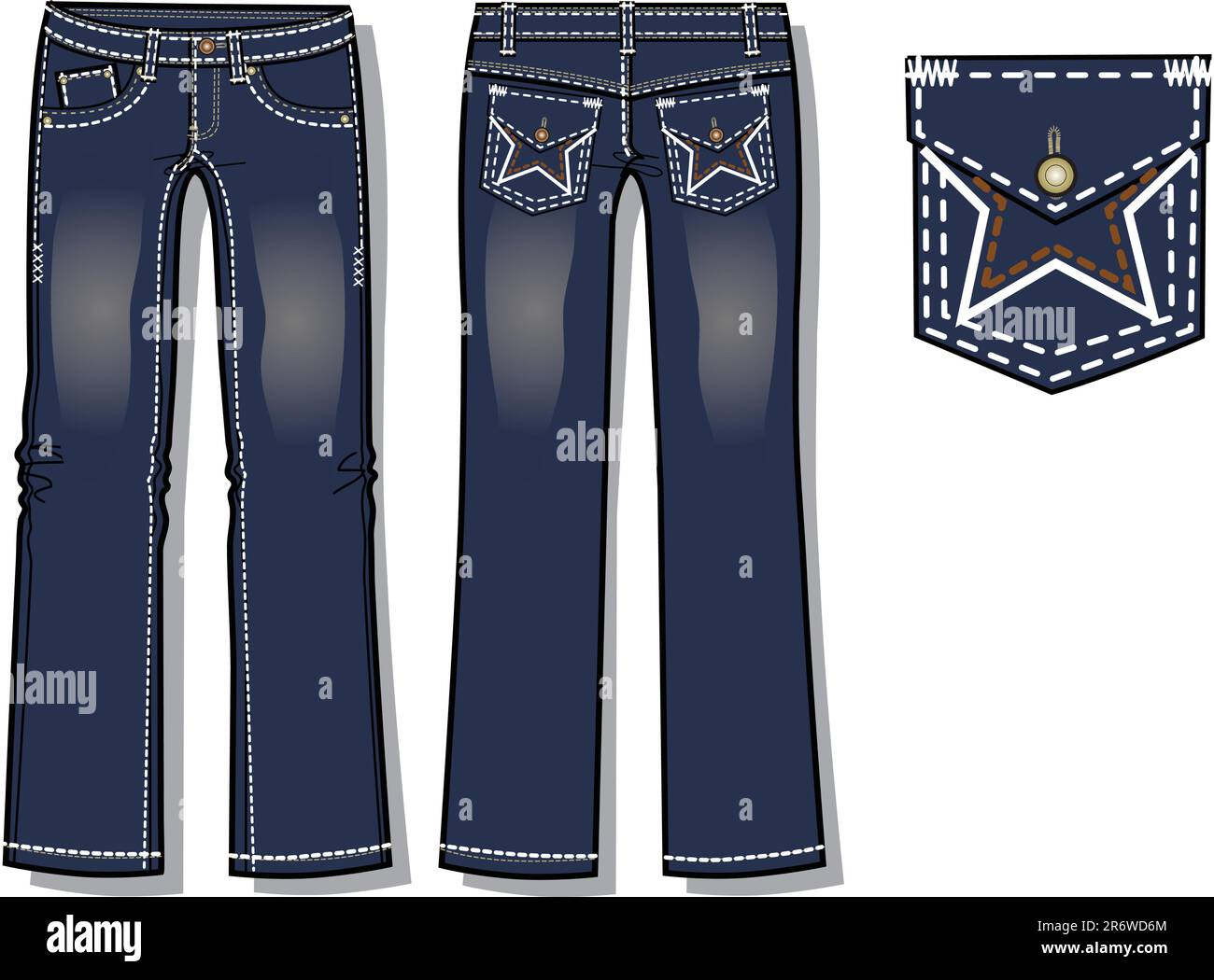 Jeans gallery Stock Vector Images - Alamy