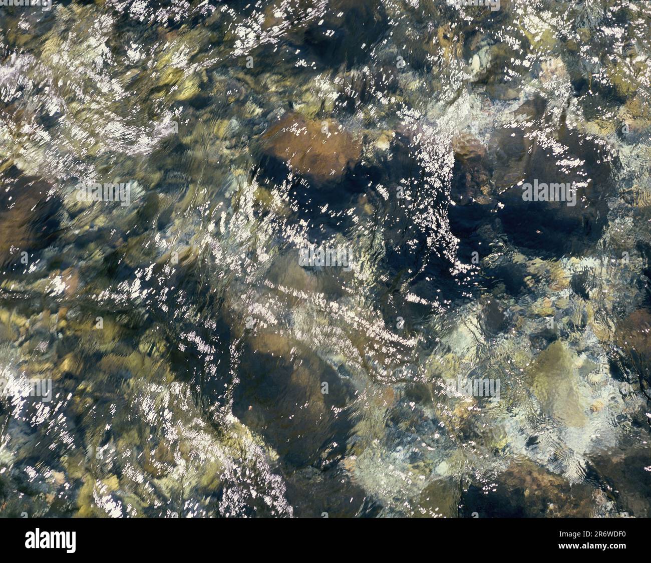 Japan. Nature close up. Water surface of fast flowing stream Stock ...
