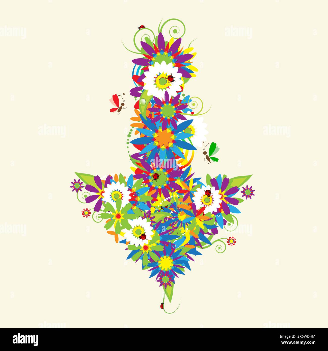 Arrow, floral design. See also arrows in my gallery Stock Vector Image ...