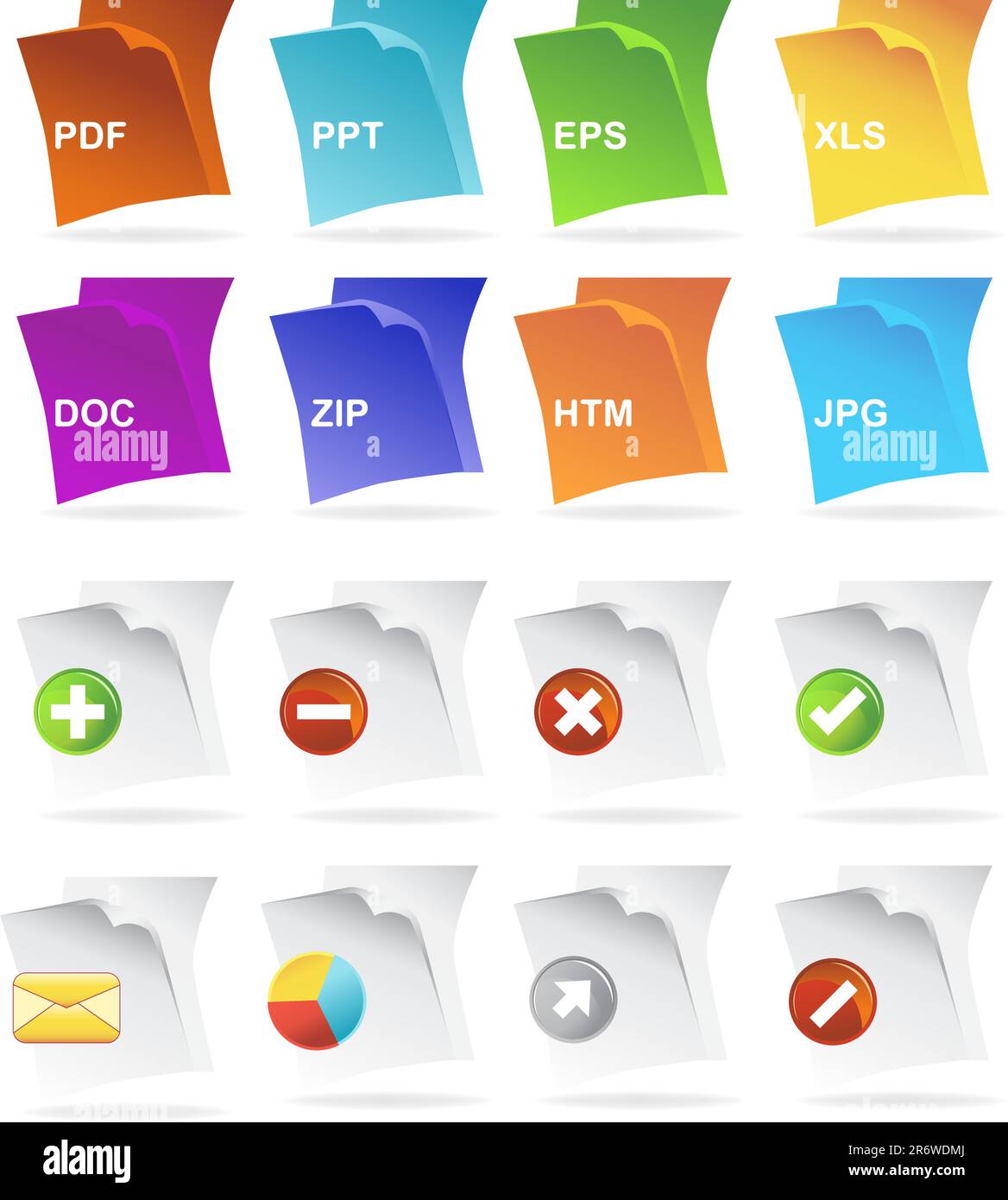 Set of 16 document script icons Stock Vector Image & Art - Alamy
