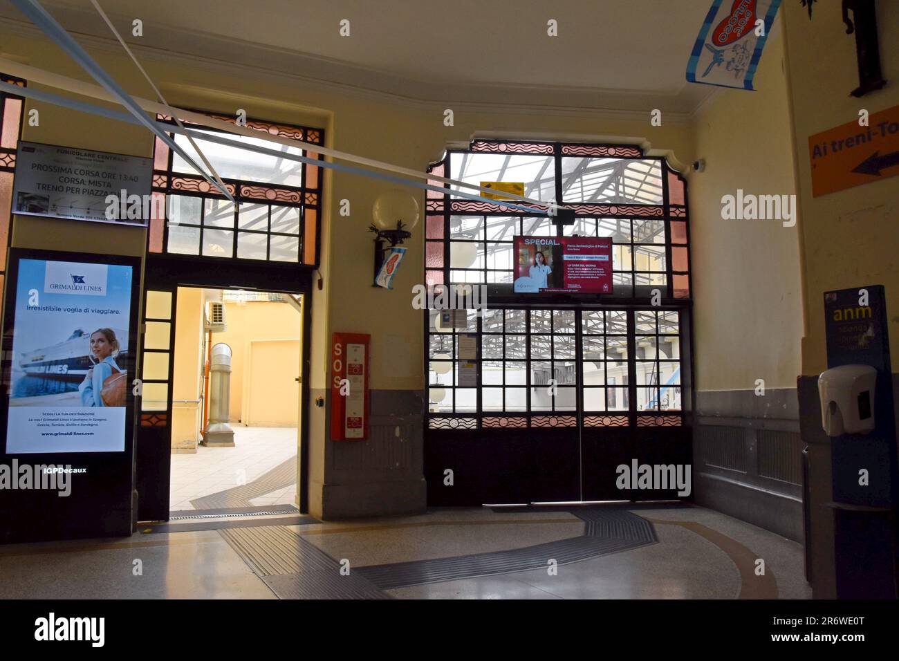 Interior of the station building of the Central funicular railway, or ...