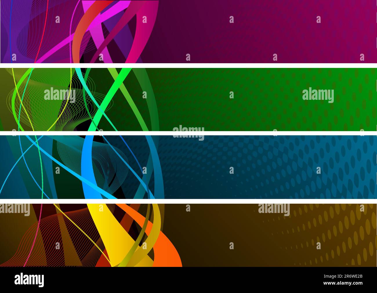 Vector illustration of Banners background. Colourful Abstract swirl ...