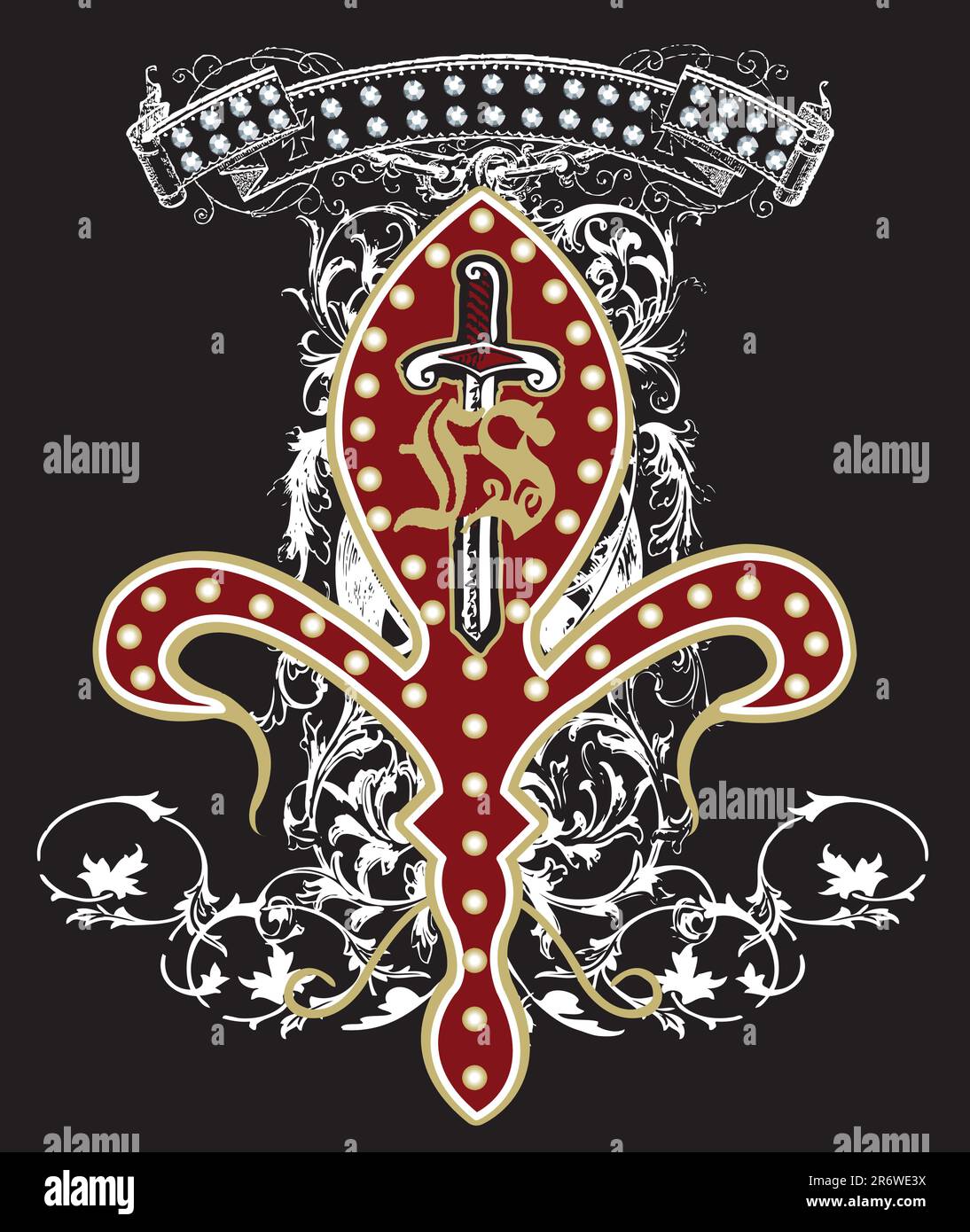 sword and weapon emblem design Stock Vector Image & Art - Alamy