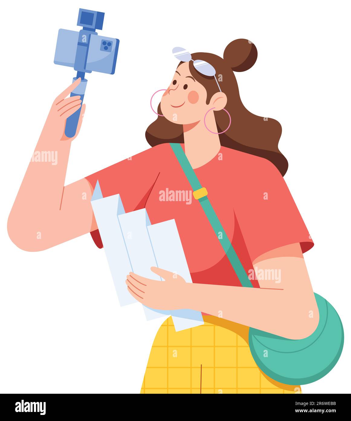 Travel Vlogger on White Stock Vector Image & Art - Alamy