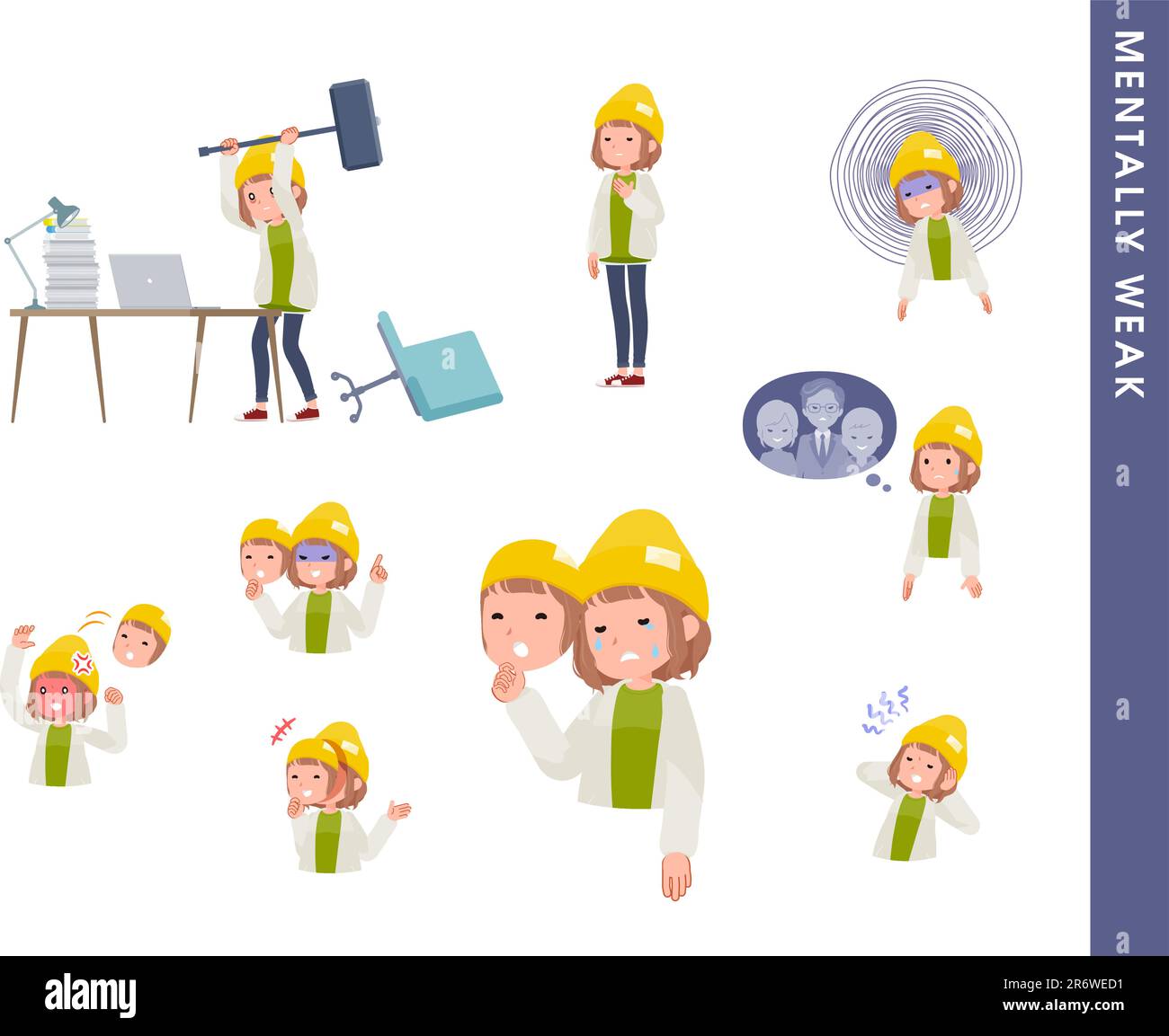 Weak cap Stock Vector Images - Alamy