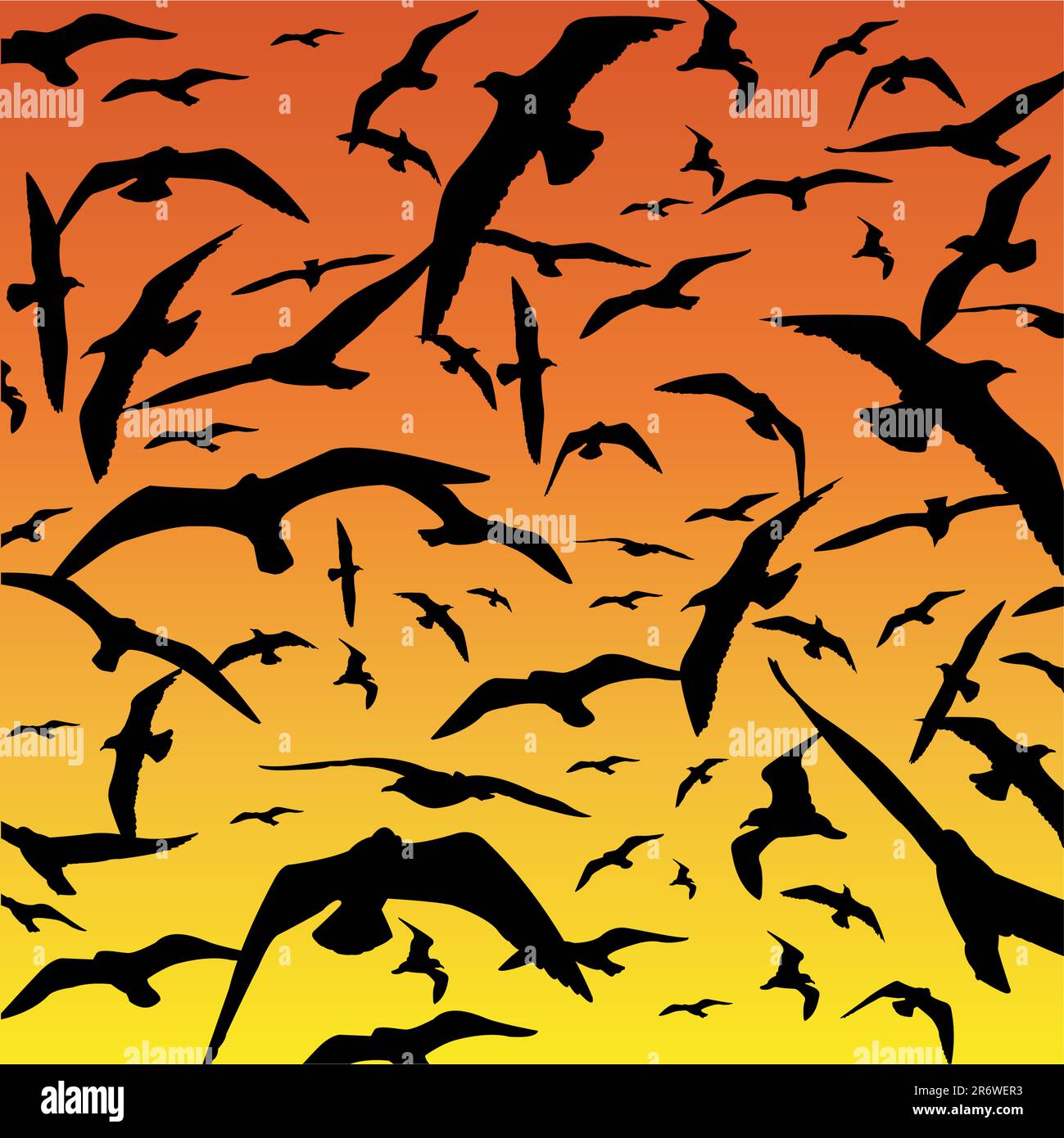 Birds with shadow Stock Vector Images - Alamy