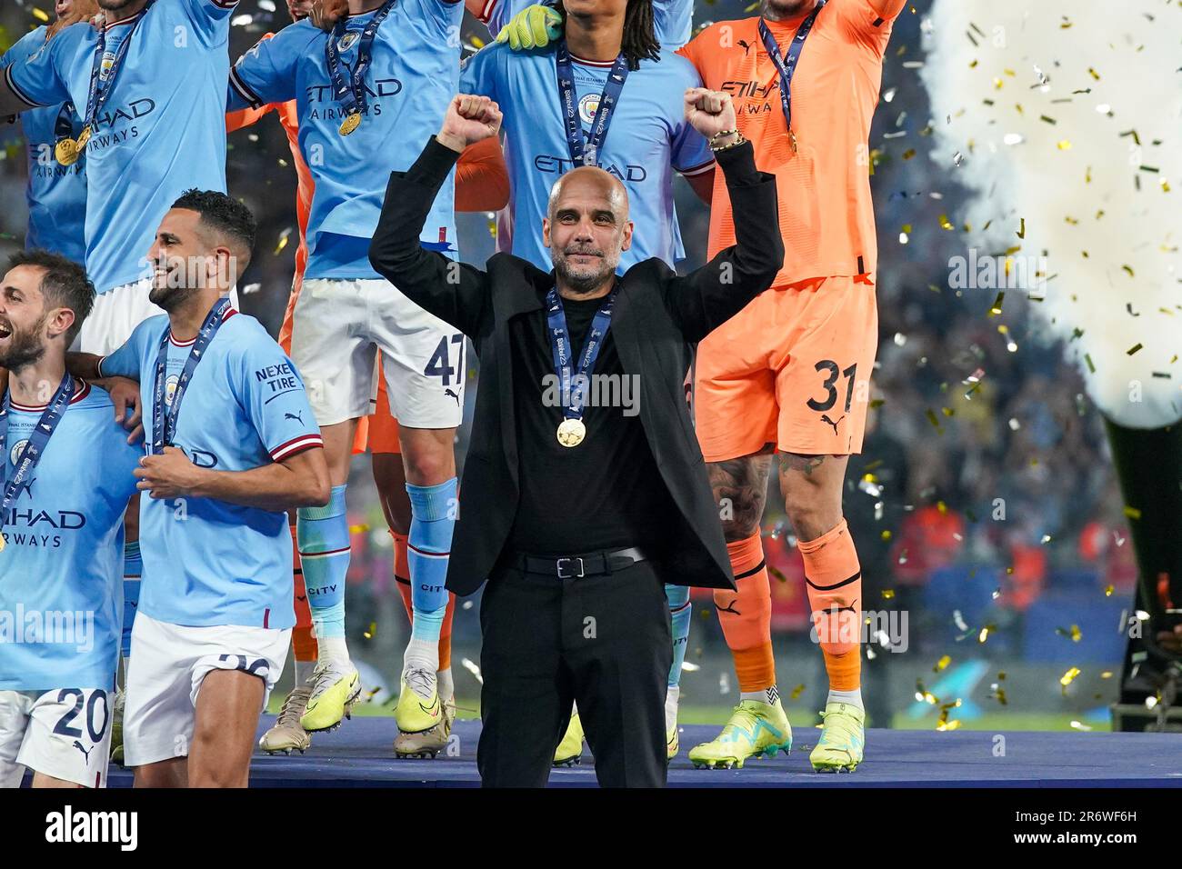 Istanbul, Turkey. 10th June, 2023. Pep Guardiola of Manchester City ...