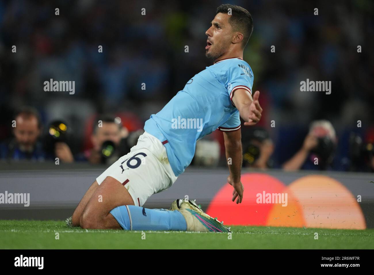 Istanbul, Turkey. 10th June, 2023. Rodri of Manchester City celebrates ...